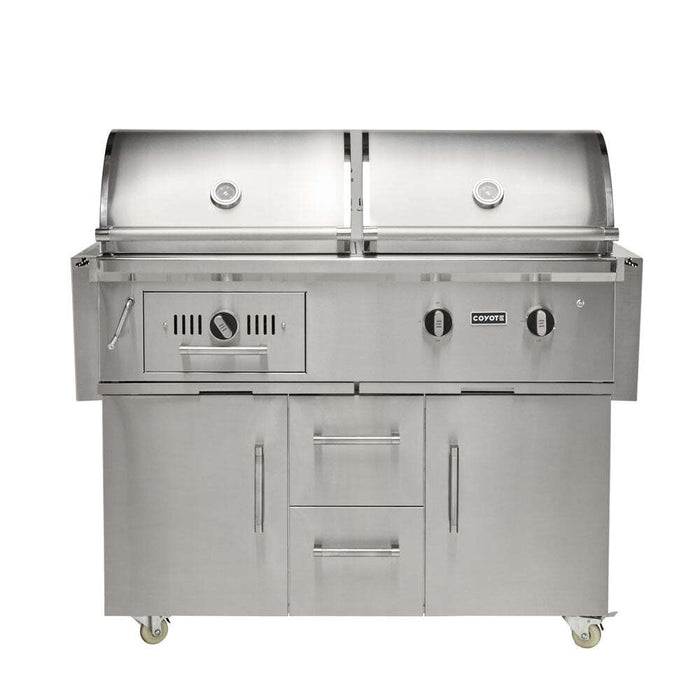 Coyote 50" Hybrid Grill on Cart - C3HY50+C3HY50CT – West Coast BBQ Shop
